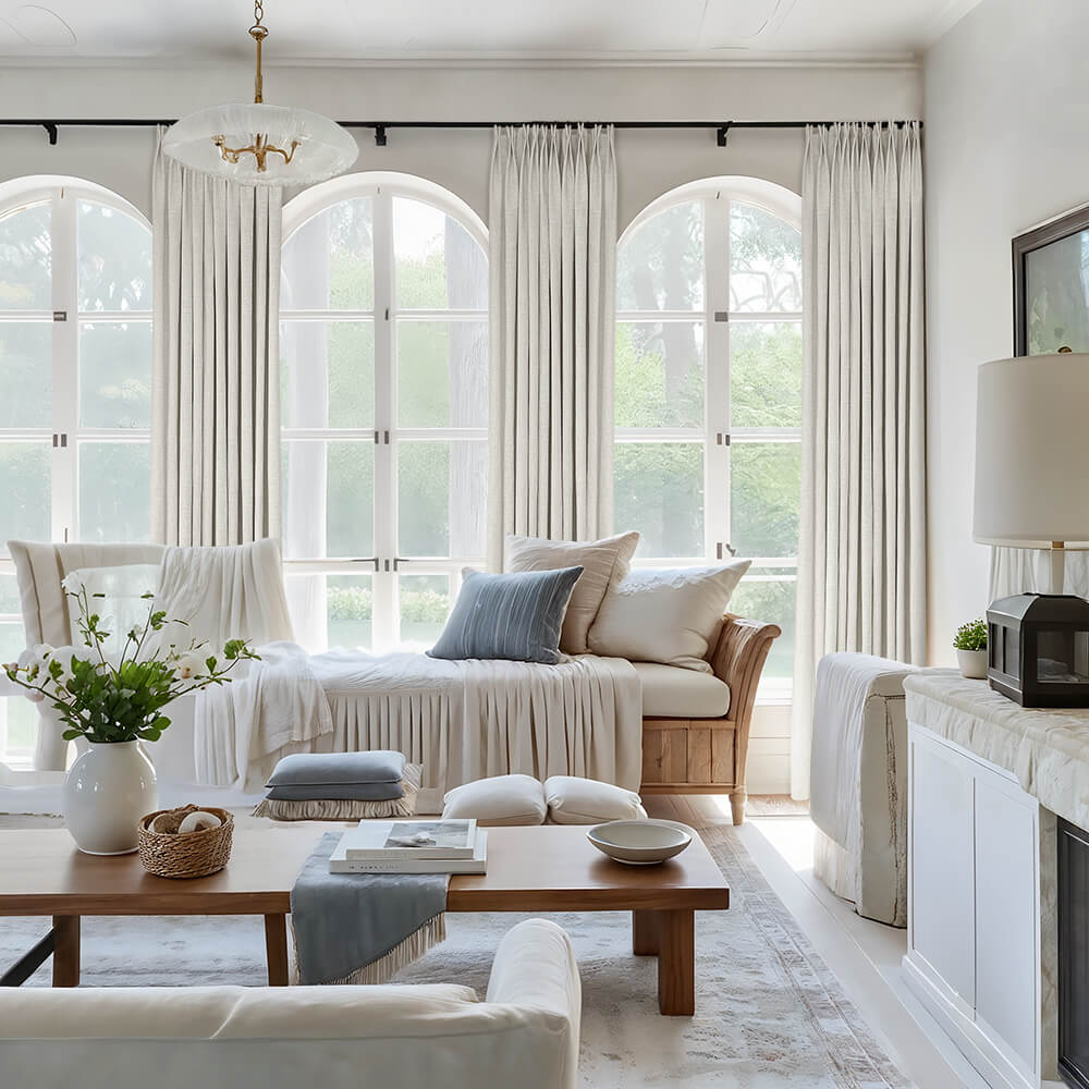 "Nature" Custom Heavyweight Linen Drape - Natural